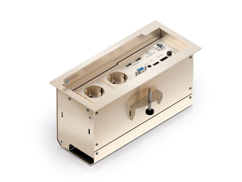 PureLink mediahub In-table connector panel Daisy Chain, champagne