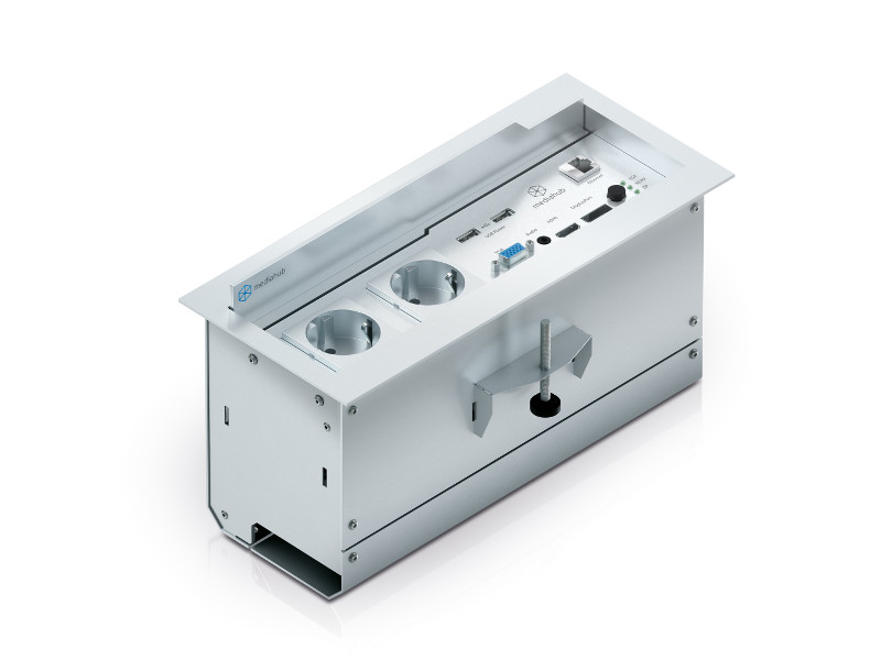 PureLink mediahub On-table connector panel Daisy Chain, Alu-silver