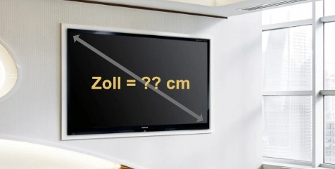 TV/Monitor sizes, how many inches equals how many cm