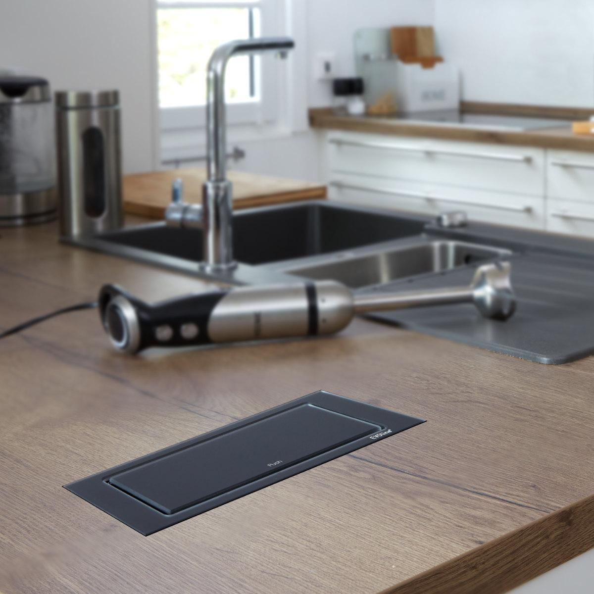 EVOLine BackFlip Cuisine 2x socket with USB-C charger