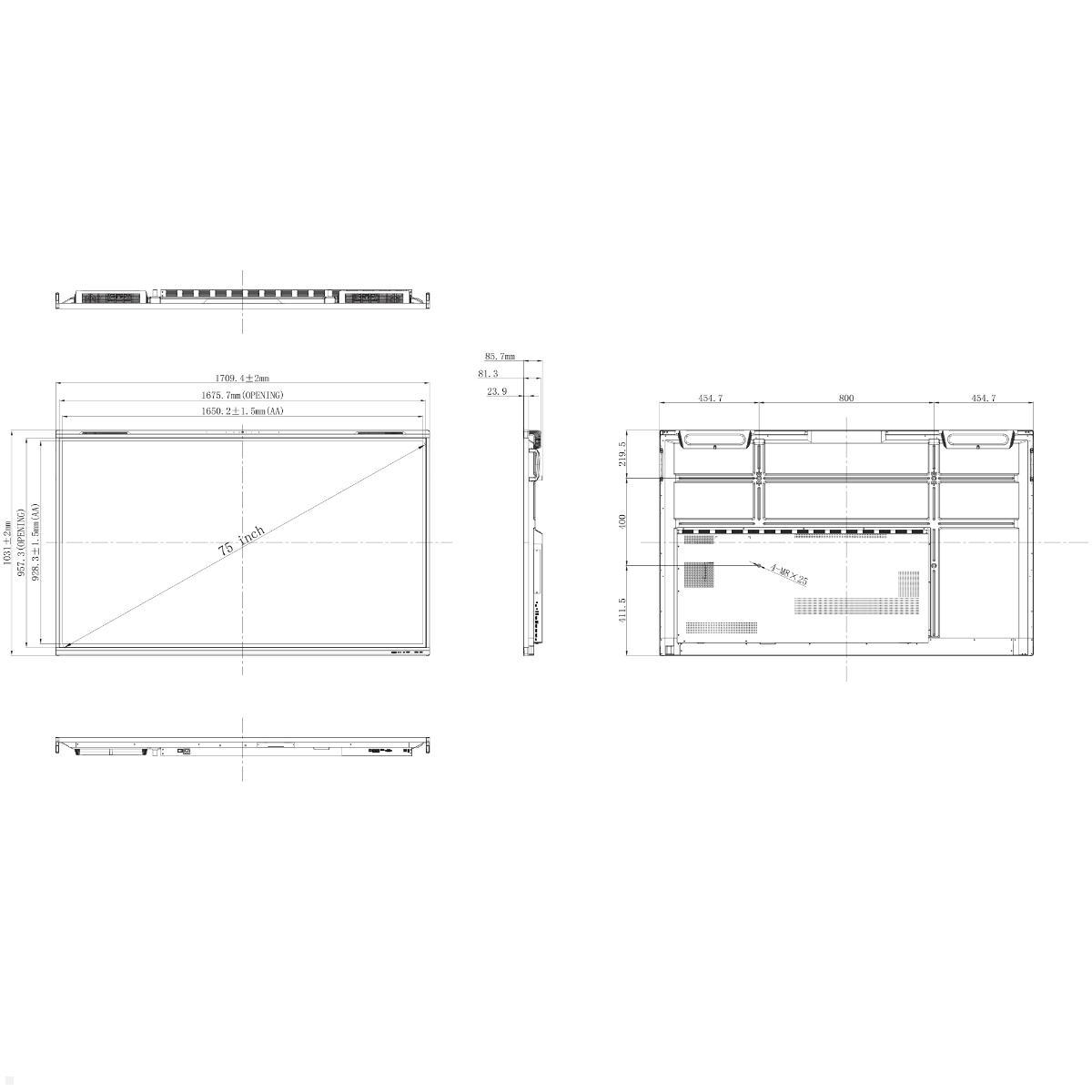 4k touch display Predia Swift 4 75 inch, Ultra HD whiteboard