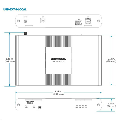 USB extender for WLAN signal Crestron (USB-EXT-3 KIT)