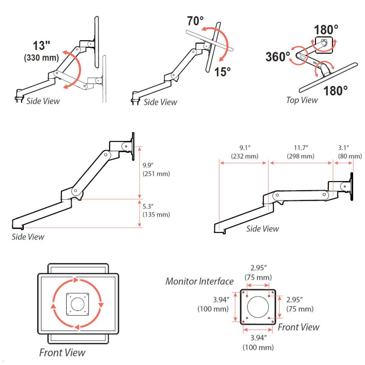 Ergotron LX Pro Monitor Arm Conversion Kit Monitor Holder