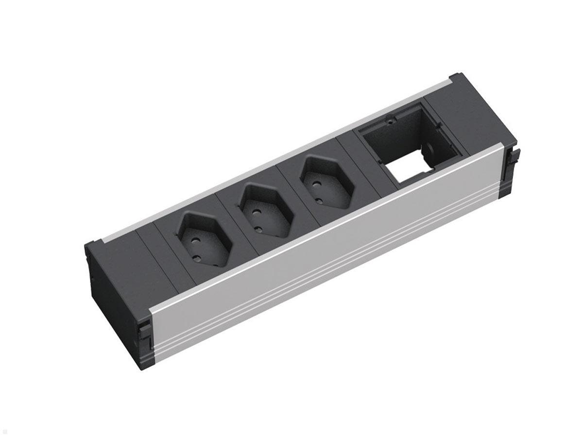 Bachmann CONI 3x power socket CH, 1x Custom Modul 912.015